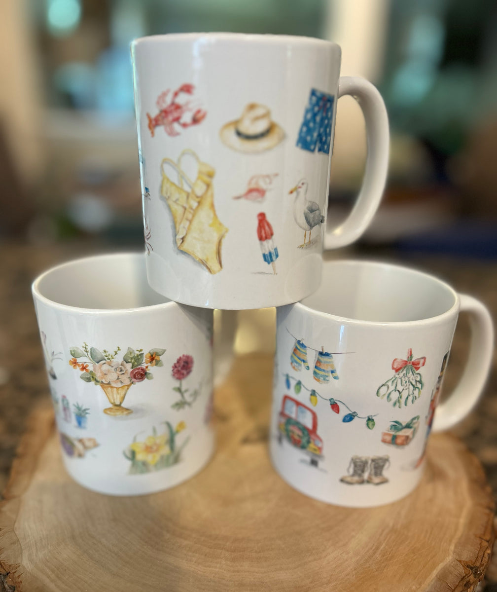 Floral Watercolor Mugs – Greco Design Shop