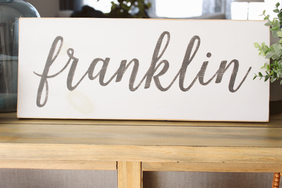 personalized town wood sign – Greco Design Shop